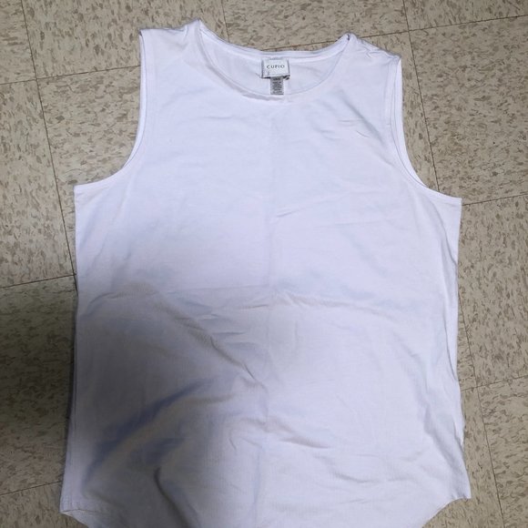 Cupio | Tops | Cupio White Muscle Tee | Poshmark